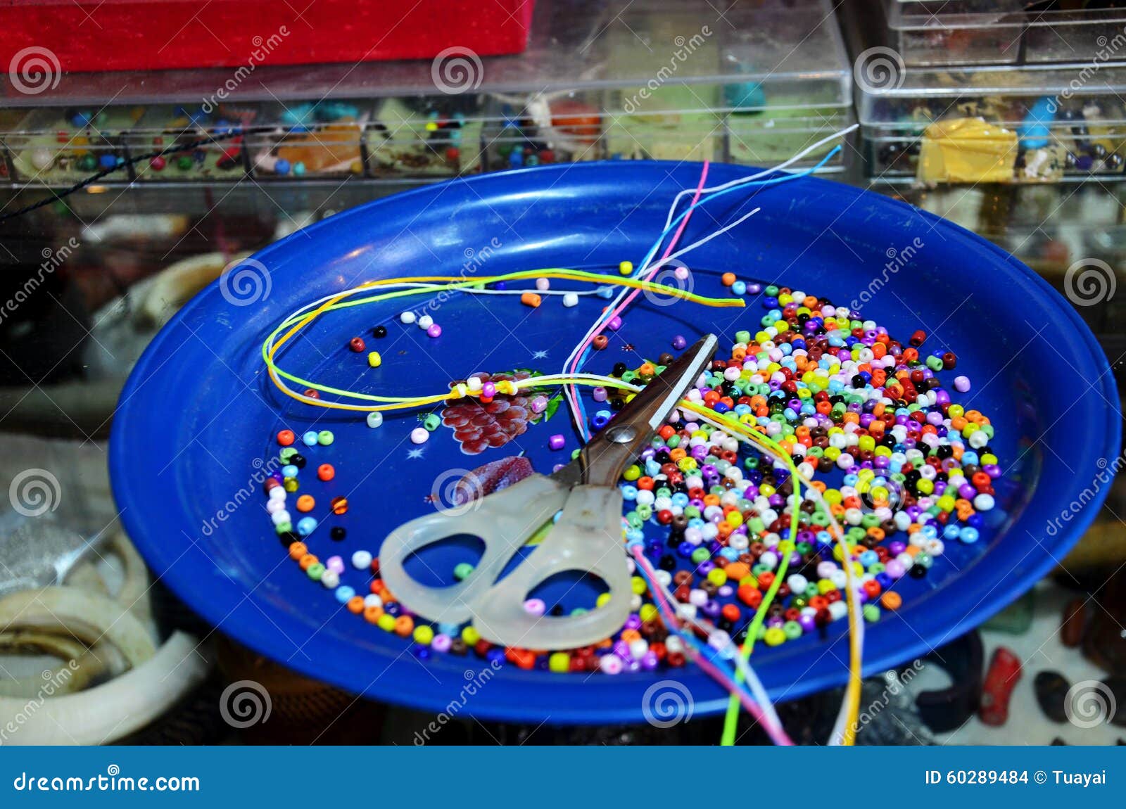 Accessory Beads and Tools for Made Ornament Stock Photo - Image of ...