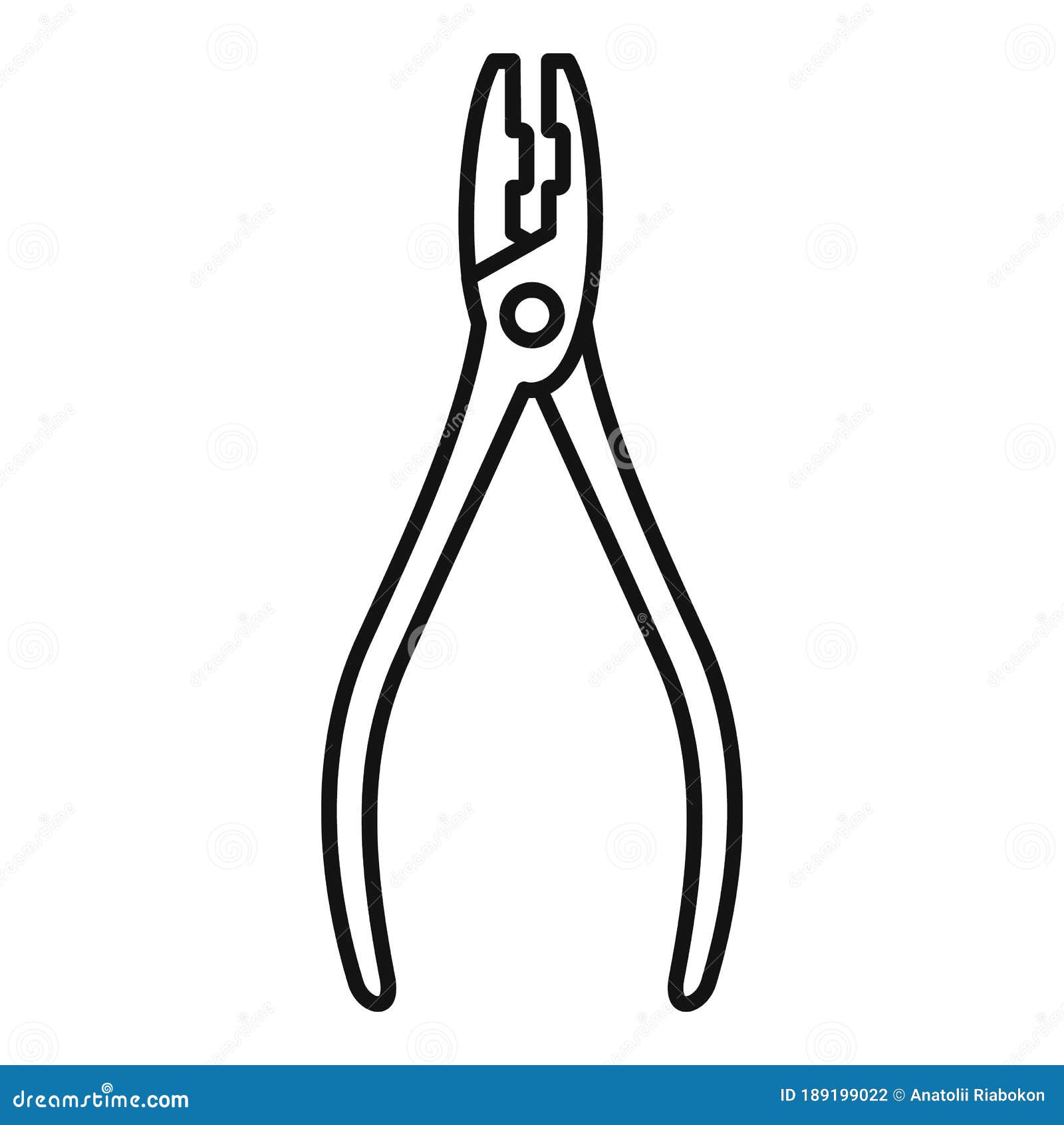 Accessory Forceps Icon, Outline Style Stock Vector - Illustration of ...