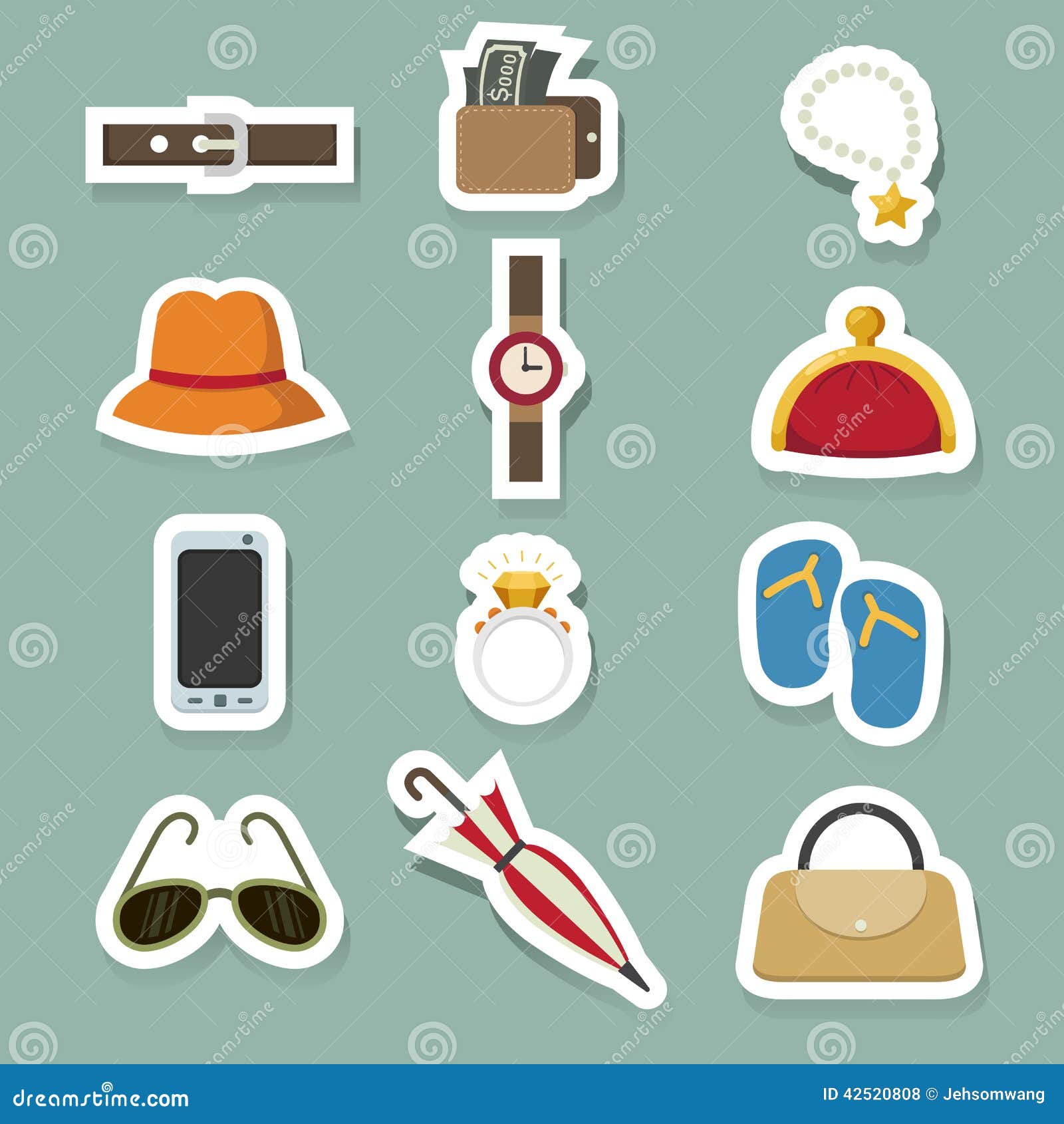 Accessory icons set stock vector. Illustration of elegance - 42520808 Accessory icons set stock vector. Illustration of elegance - 42520808
