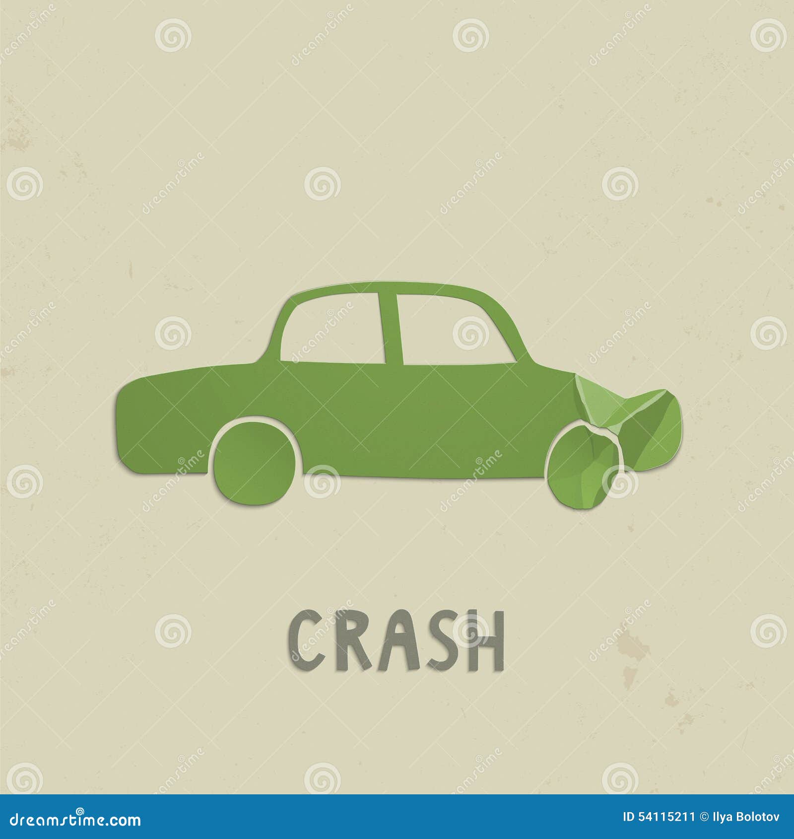 Accident. Broken car. stock vector. Illustration of loss - 54115211