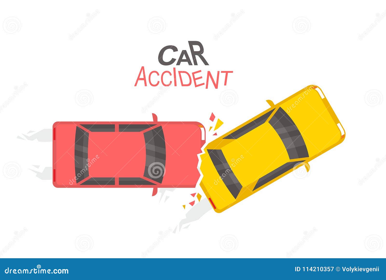 Car Accident Top View Vehicle Collision Icon Both Drivers Agree On ...