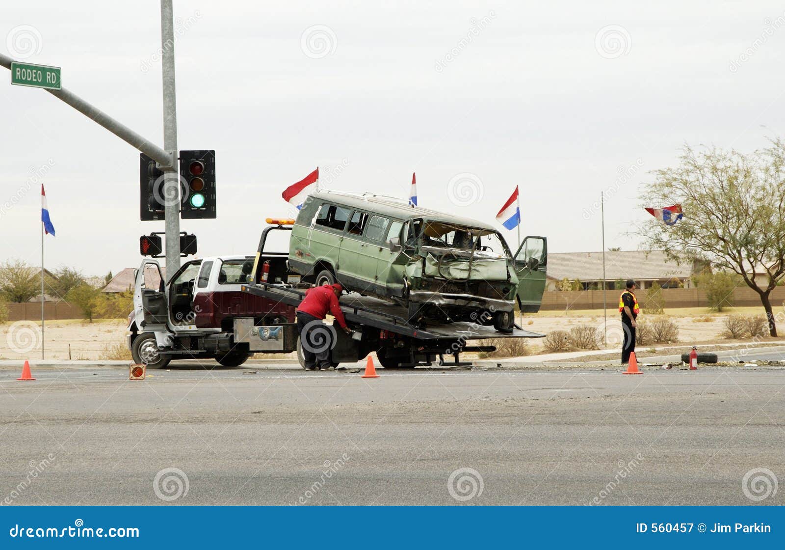 Accident Clean-up 1 stock image. Image of lights, damage - 560457