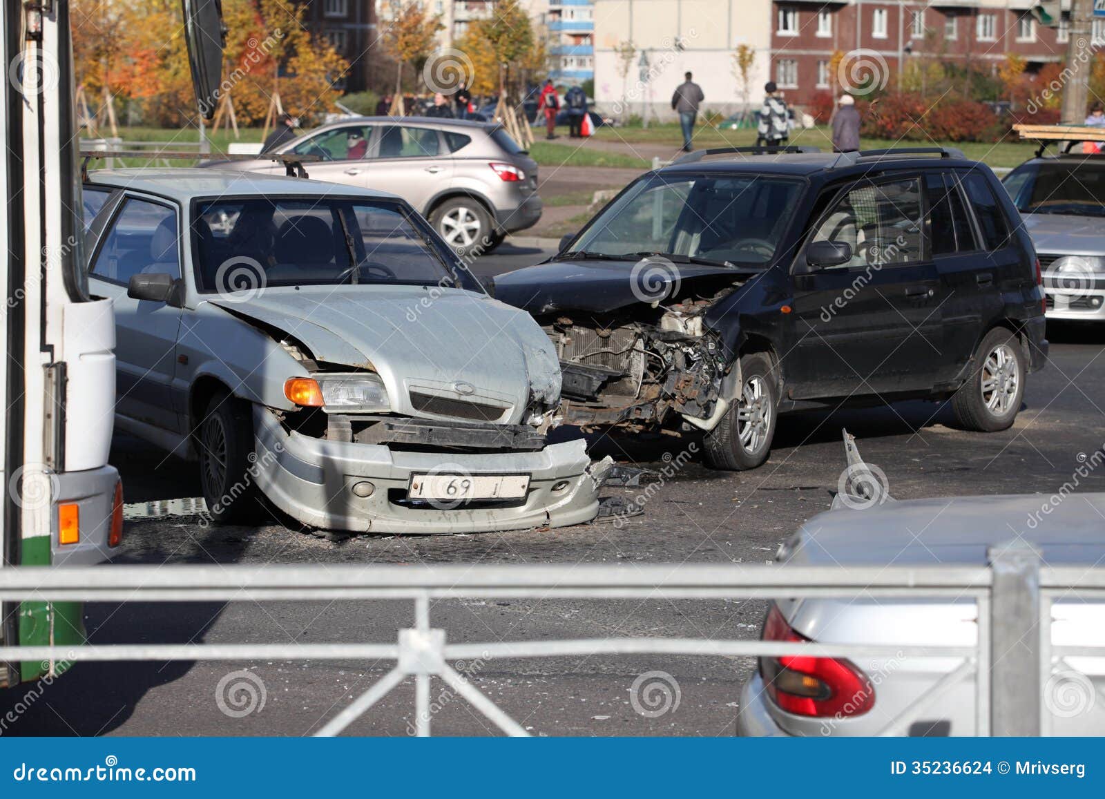 Accident at the crossroads stock photo. Image of city - 35236624