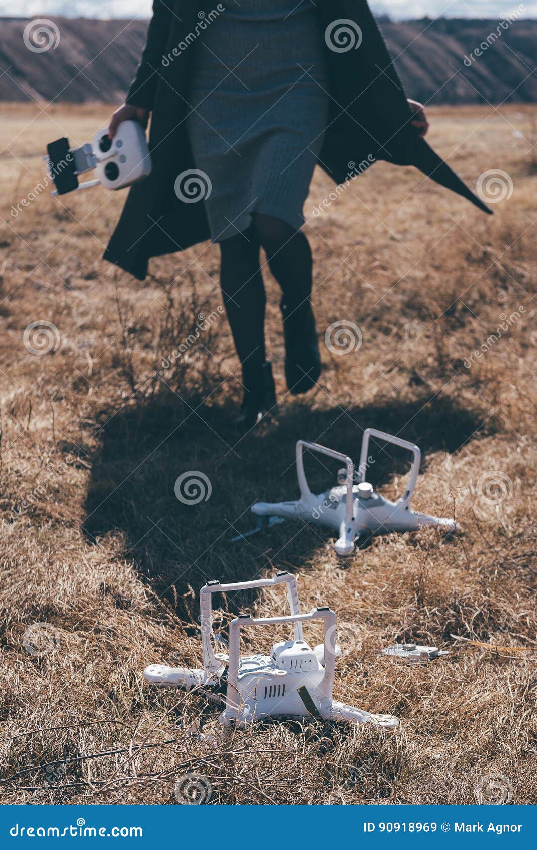 Accident with a drone stock image. Image of collision - 90918969