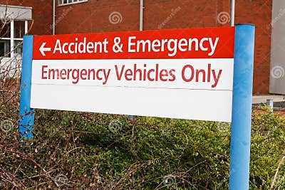 Accident and Emergency Sign Stock Image - Image of department, accident ...