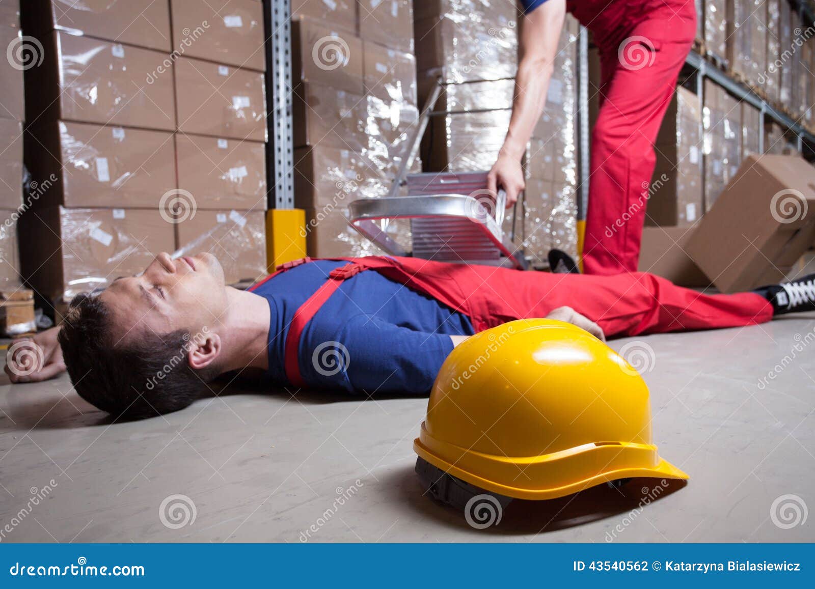 Accident in factory stock photo. Image of help, accident - 43540562
