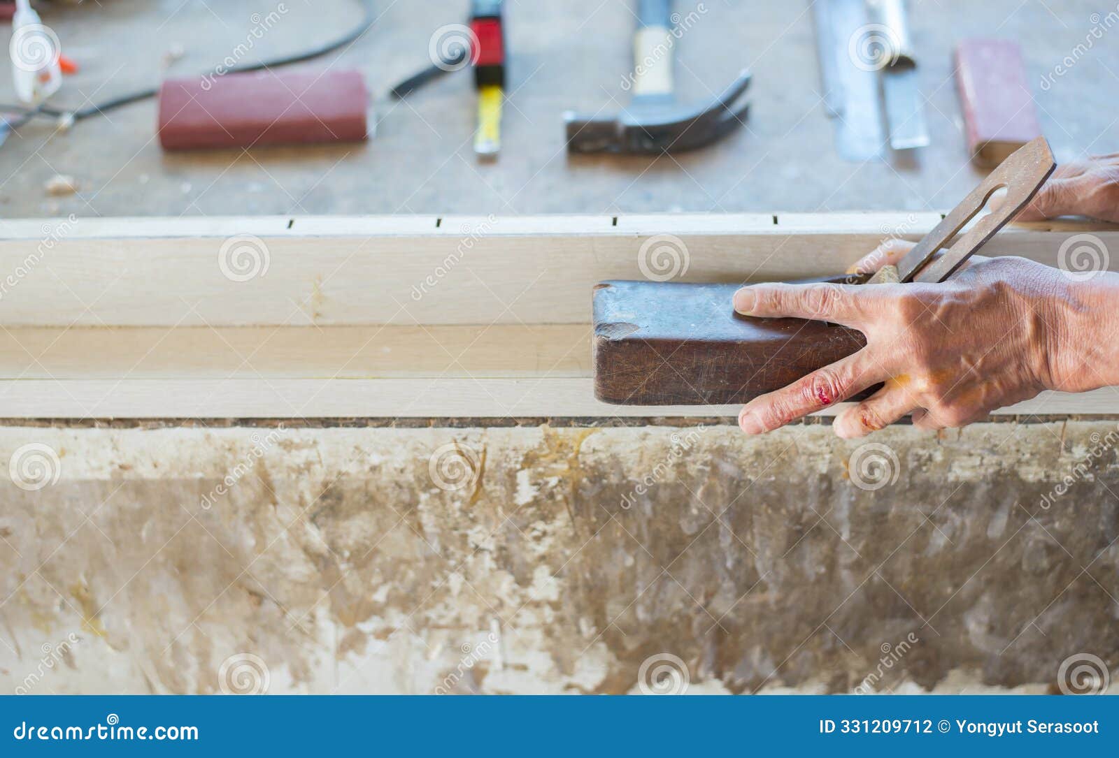 Accident, Finger Wound from Work and Hand Tools of Handmade Work Stock ...