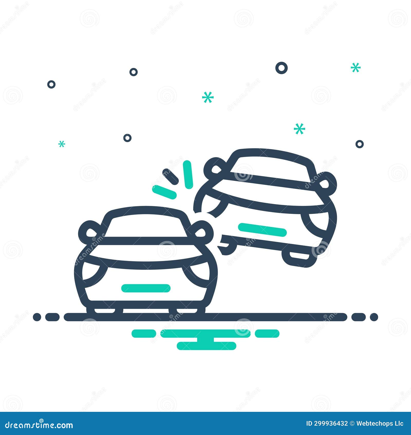 Mix Icon for Accident, Damage and Transport Stock Vector - Illustration ...