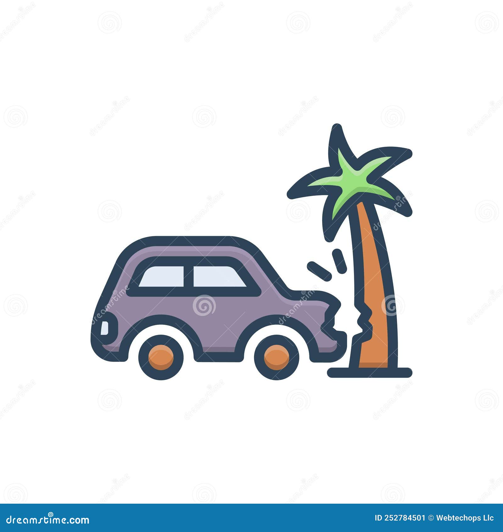 Color Illustration Icon for Accident, Disaster and Mishap Stock Vector ...