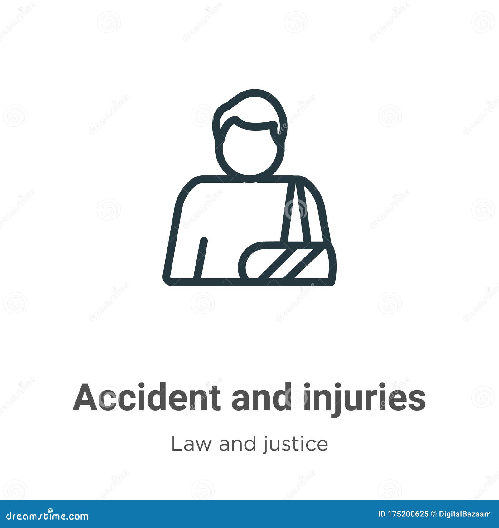 Accident And Injuries Icon. Trendy Flat Vector Accident And Injuries ...