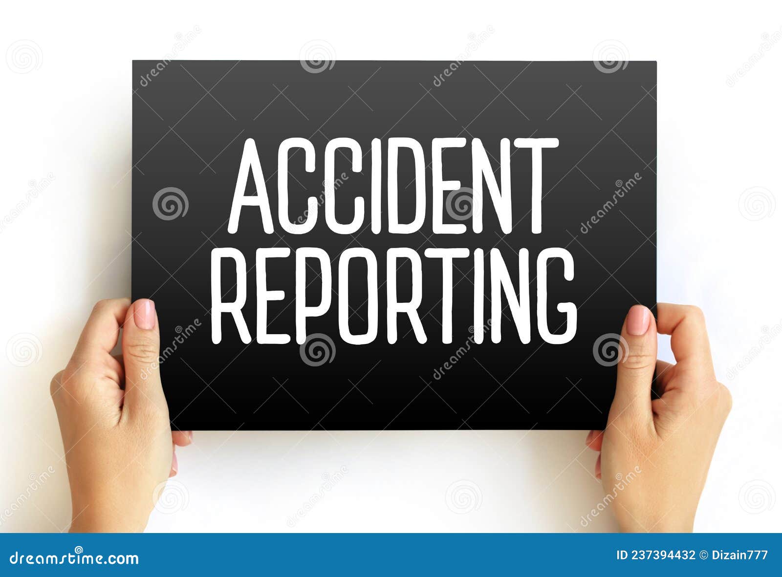 Accident Reporting Text on Card, Concept Background Stock Photo - Image ...