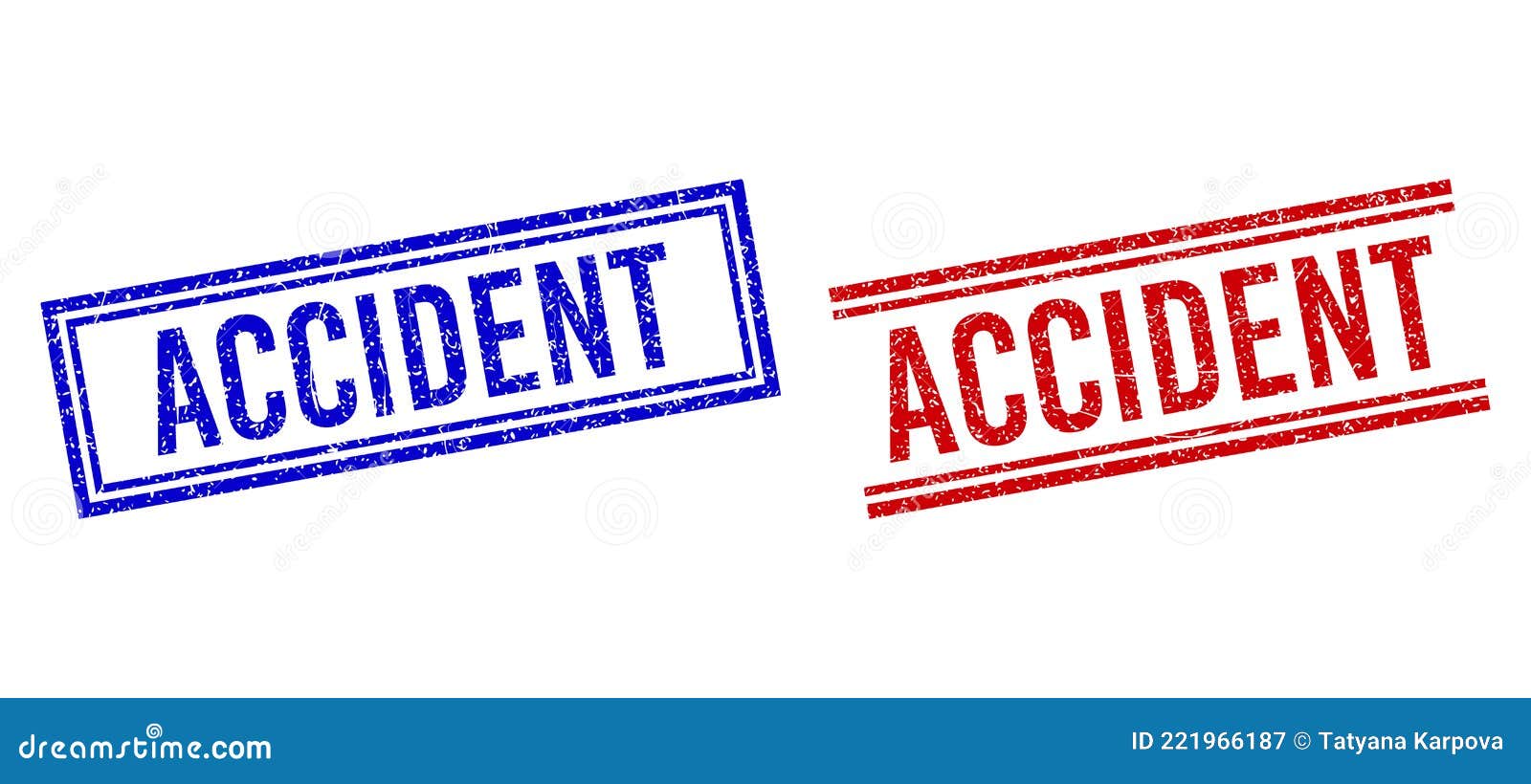 Grunge Textured ACCIDENT Stamps with Double Lines Stock Vector ...
