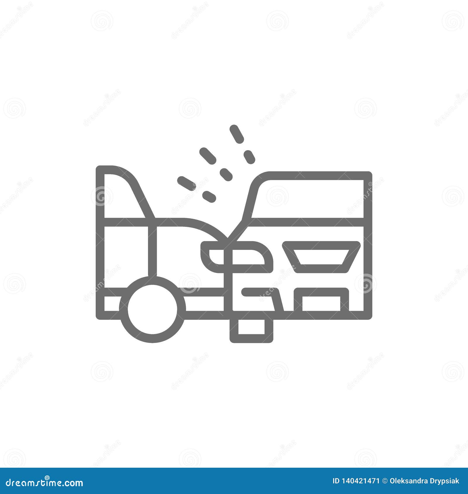 Accident, Side Collision with Two Automobiles, Car Crash Line Icon ... Accident, Side Collision with Two Automobiles, Car Crash Line Icon ...