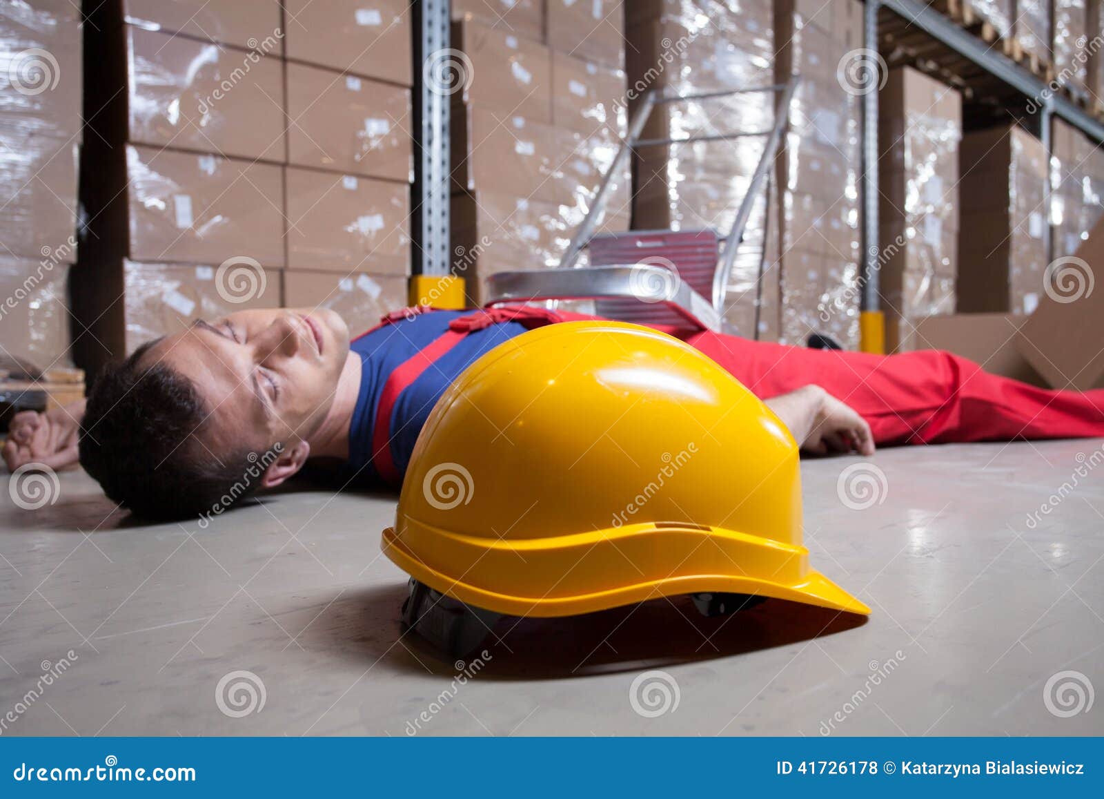 Accident In Warehouse During Using Forklift Stock Photo | CartoonDealer ...