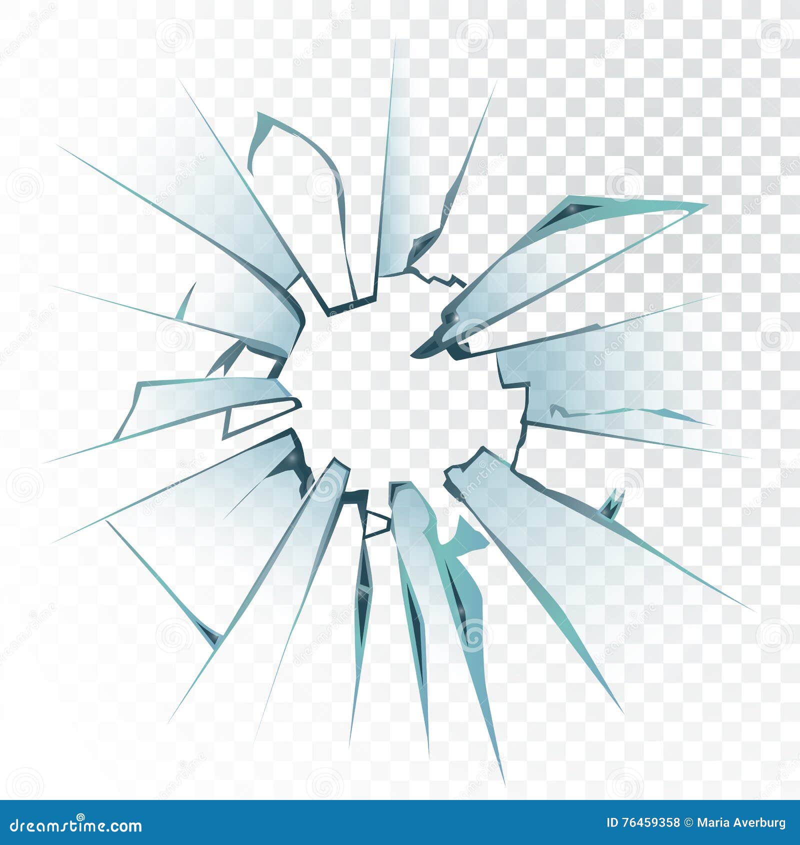 Broken Frosted Glass Realistic Icon Cartoon Vector 66446683