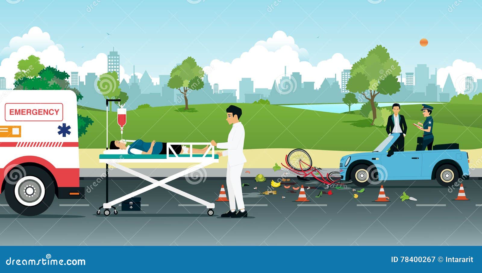 Accidentes de carretera ilustración del vector. Ilustración de desastre ...