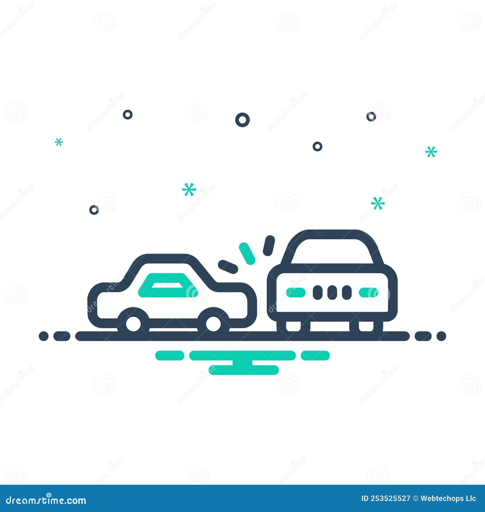 Mix Icon for Accidents, Car and Crash Stock Vector - Illustration of ...
