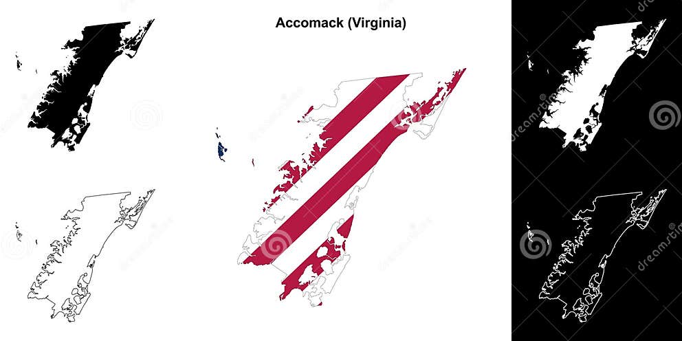Accomack outline map stock illustration. Illustration of contour ...