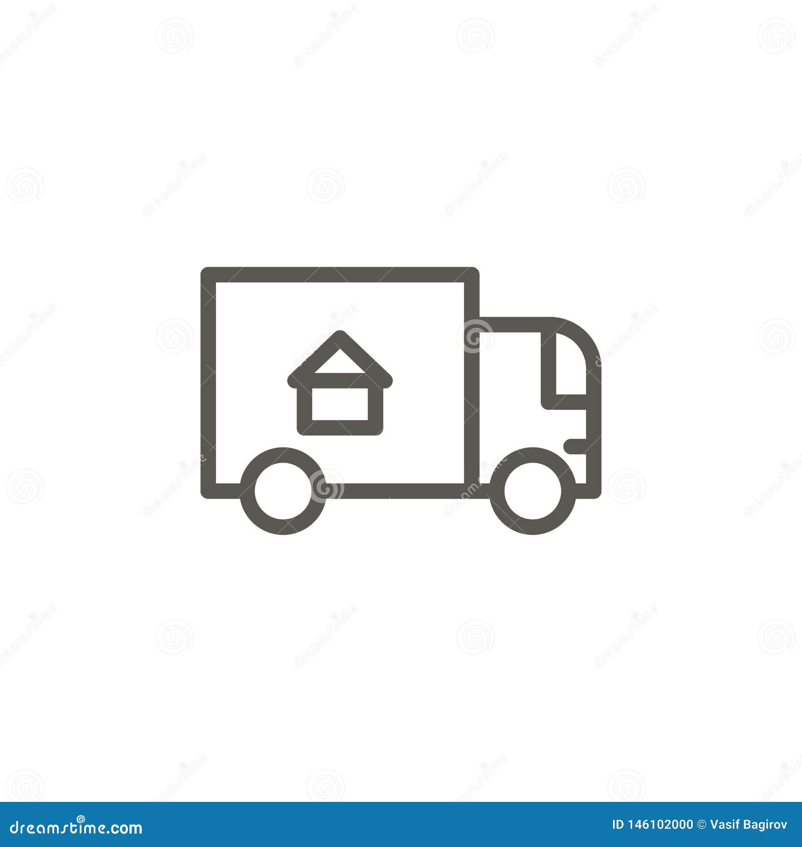 Moving And Relocation Concept. House Furniture In Box. 3D Web Vector ...
