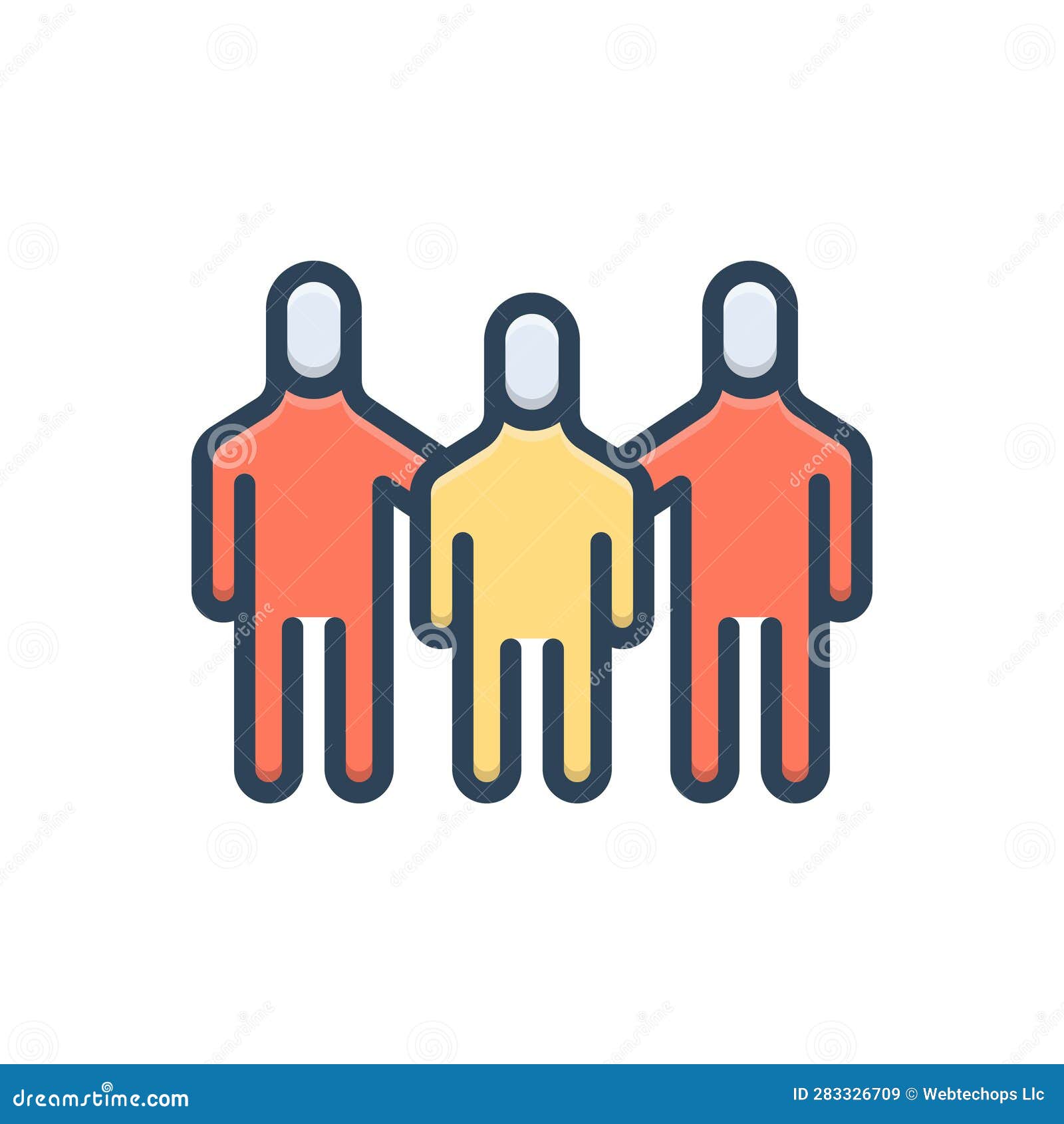 Color Illustration Icon for Accompanied, Inclusive and Crew Stock ...