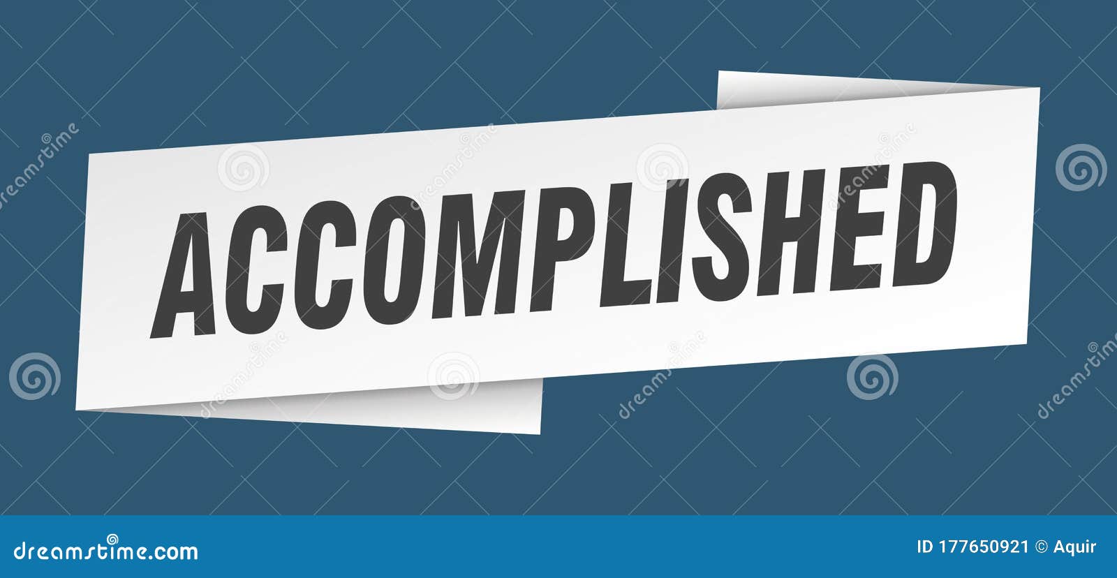 Accomplished Banner Template. Accomplished Ribbon Label Stock Vector ...