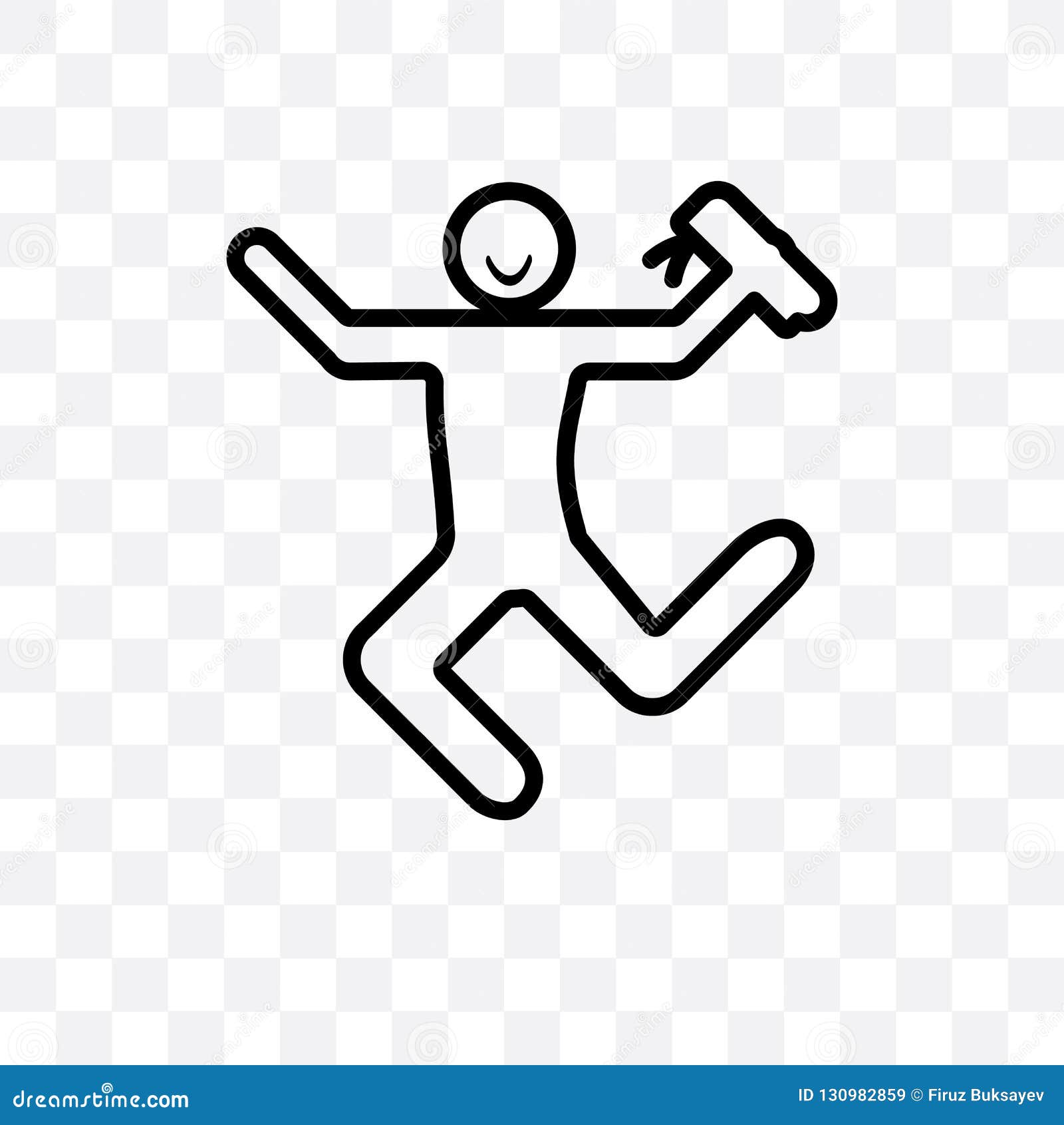 Accomplished Human Vector Linear Icon Isolated on Transparent ...