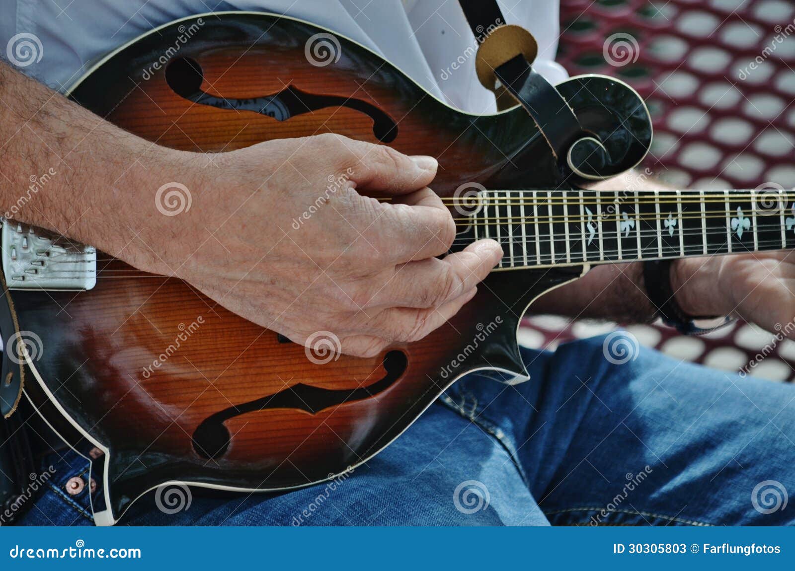 A Musician Playing a Mandolin. Stock Image - Image of bluegrass, band ...