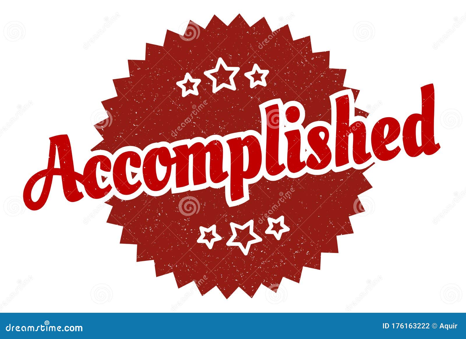 Accomplished Sign. Accomplished Vintage Retro Label Stock Vector ...