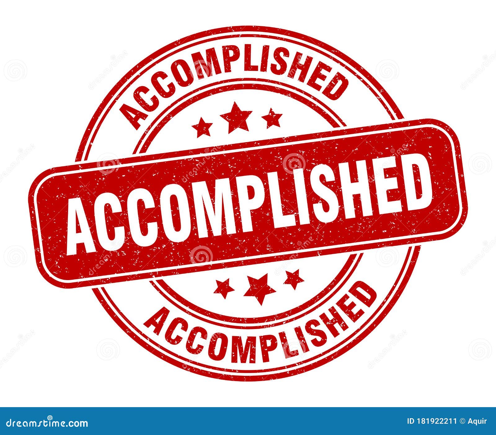 Accomplished Stamp Symbol, Label Sticker Sign Button, Text Banner ...
