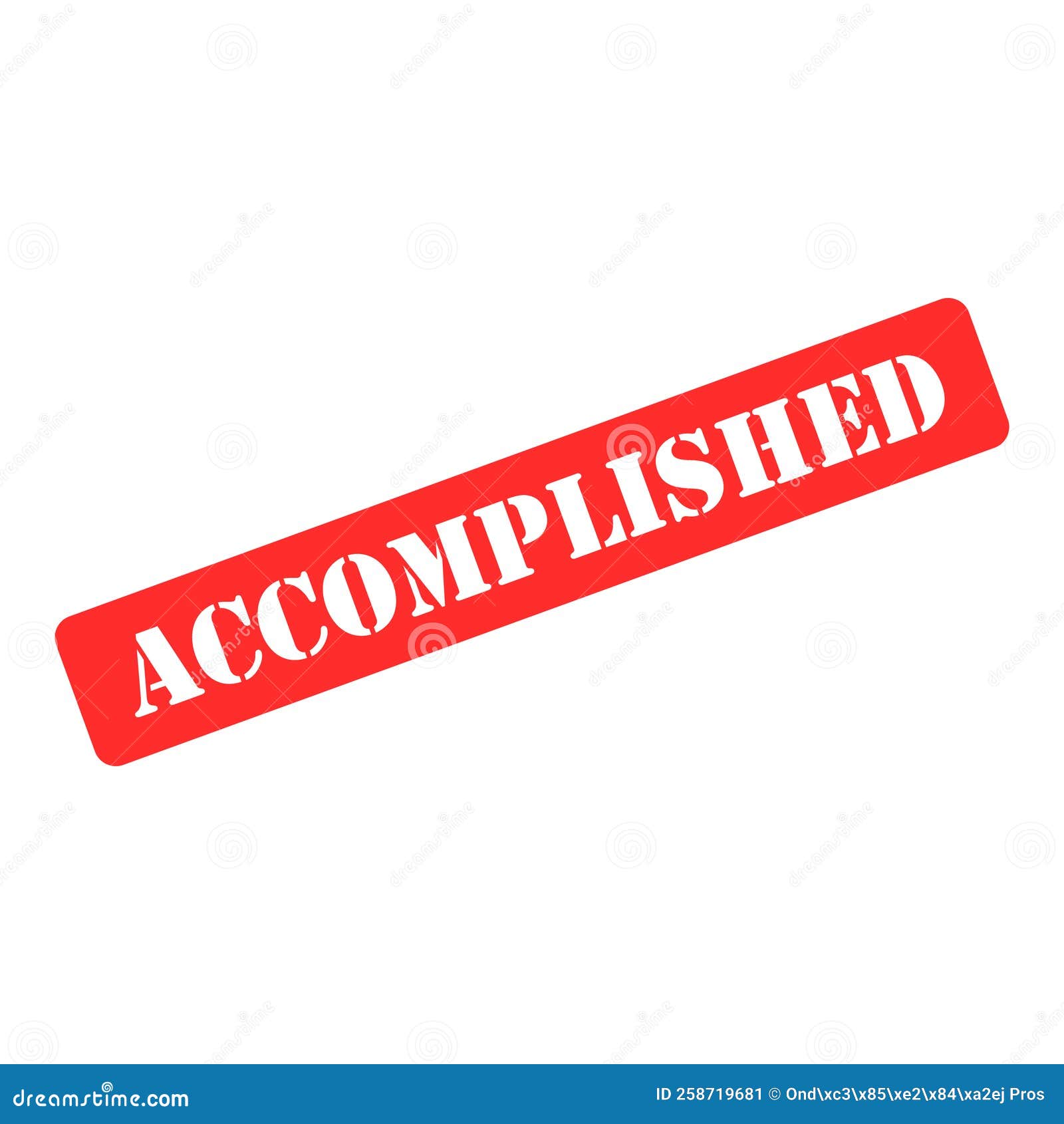 Accomplished Stamp Symbol, Label Sticker Sign Button, Text Banner ...
