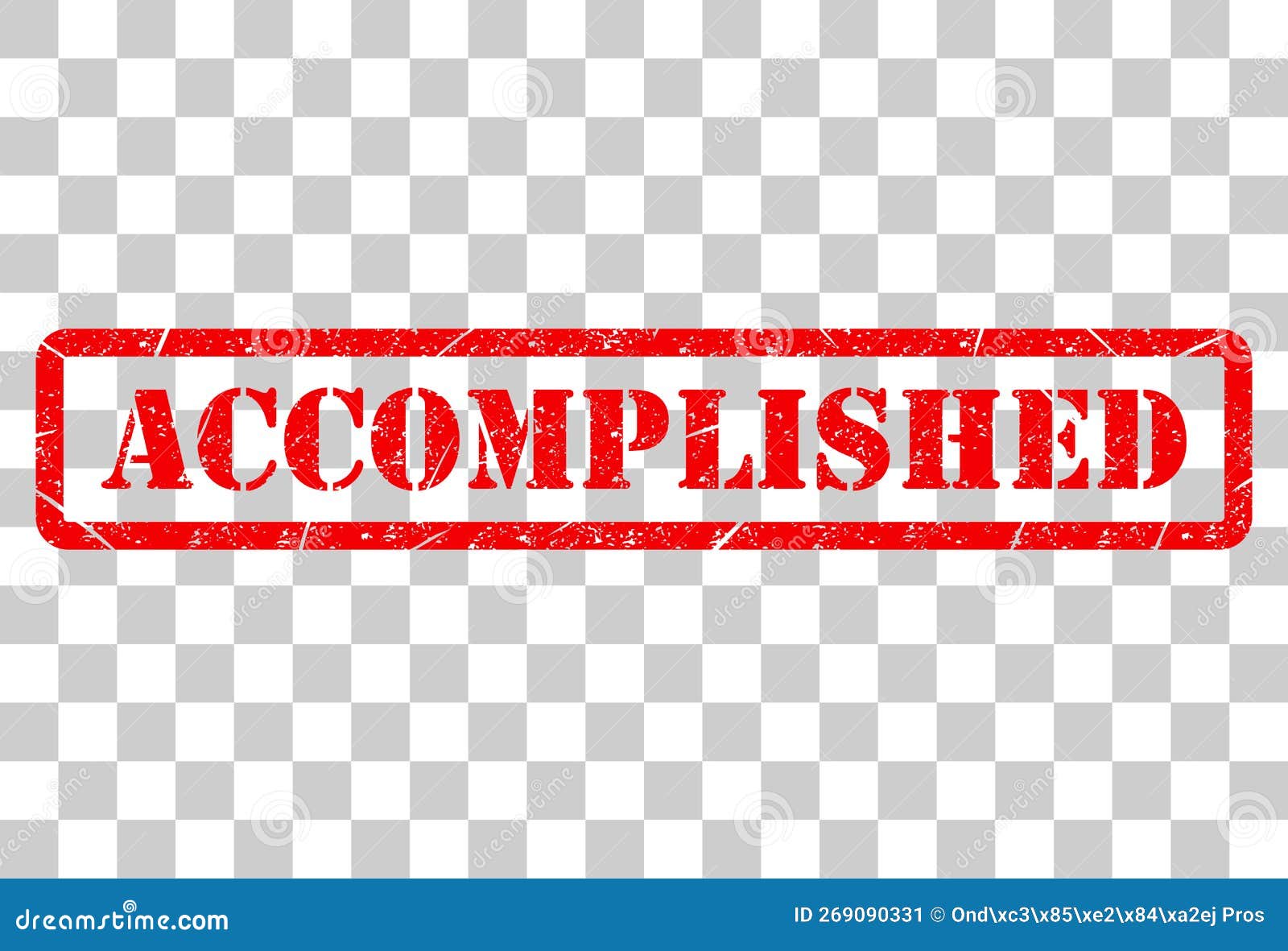 Accomplished Stamp Symbol, Label Sticker Sign Button, Text Banner ...