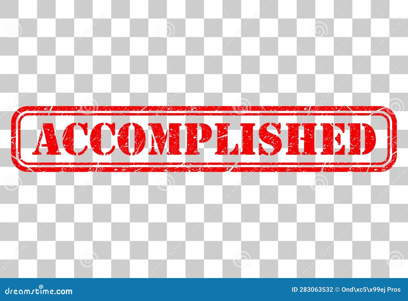 Accomplished Stamp Symbol, Label Sticker Sign Button, Text Banner ...