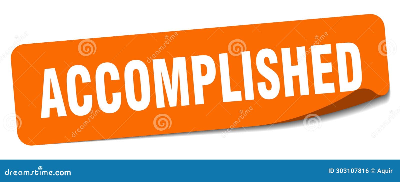 Accomplished Sticker. Accomplished Label Stock Vector - Illustration of ...