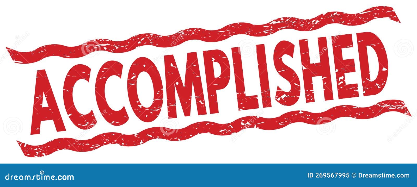 ACCOMPLISHED Text on Red Lines Stamp Sign Stock Illustration ...