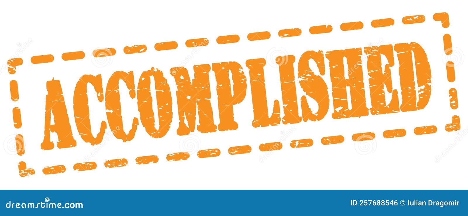 ACCOMPLISHED Text Written on Orange Stamp Sign Stock Illustration ...