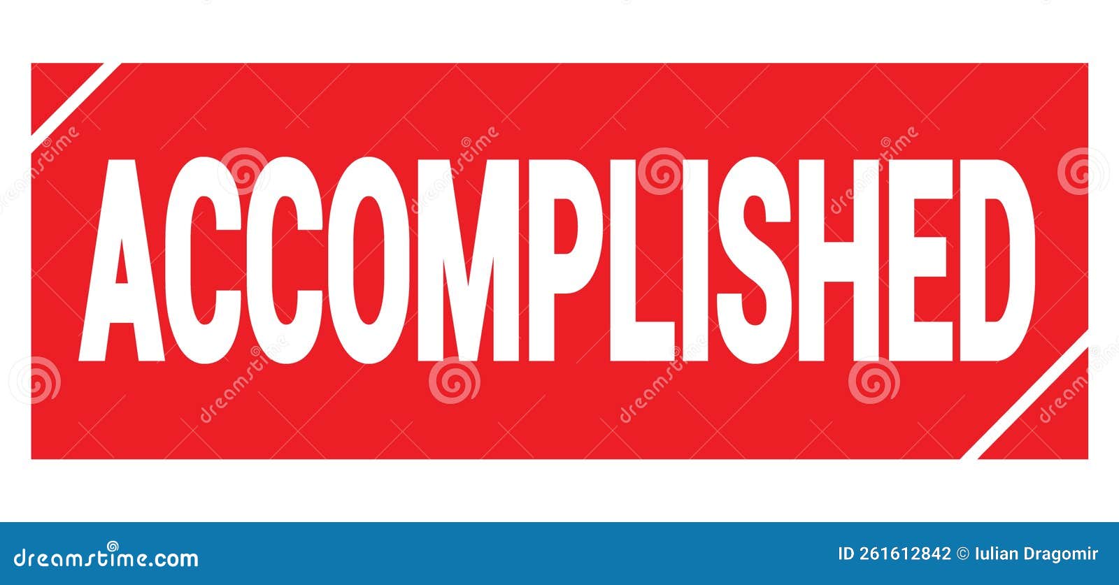 ACCOMPLISHED Text Written on Red Stamp Sign Stock Illustration ...