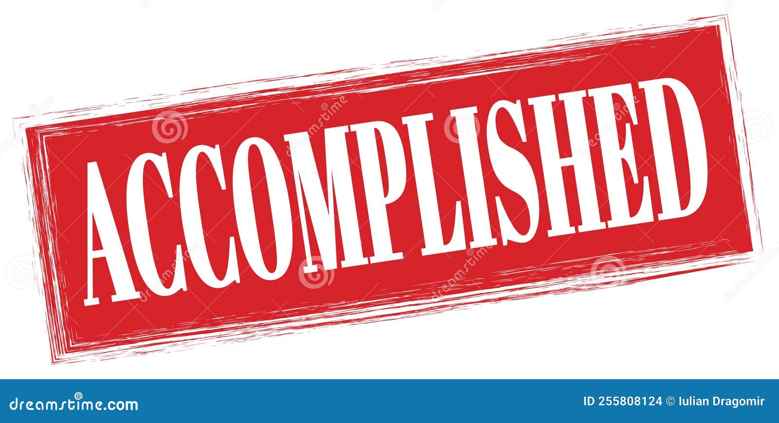 ACCOMPLISHED Text Written on Red Stamp Sign Stock Illustration ...