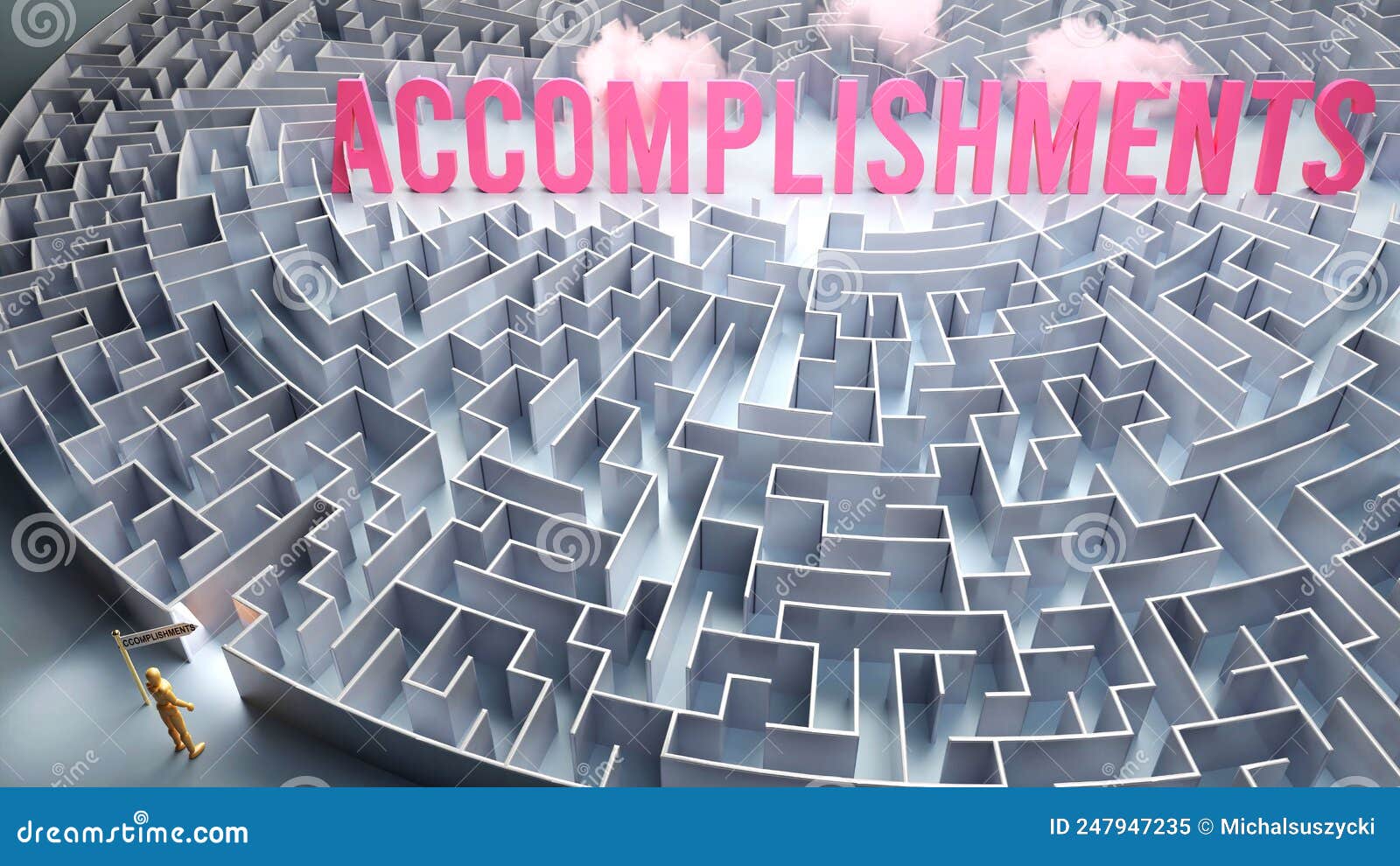 Accomplishments and a Difficult Path To it Stock Illustration ...