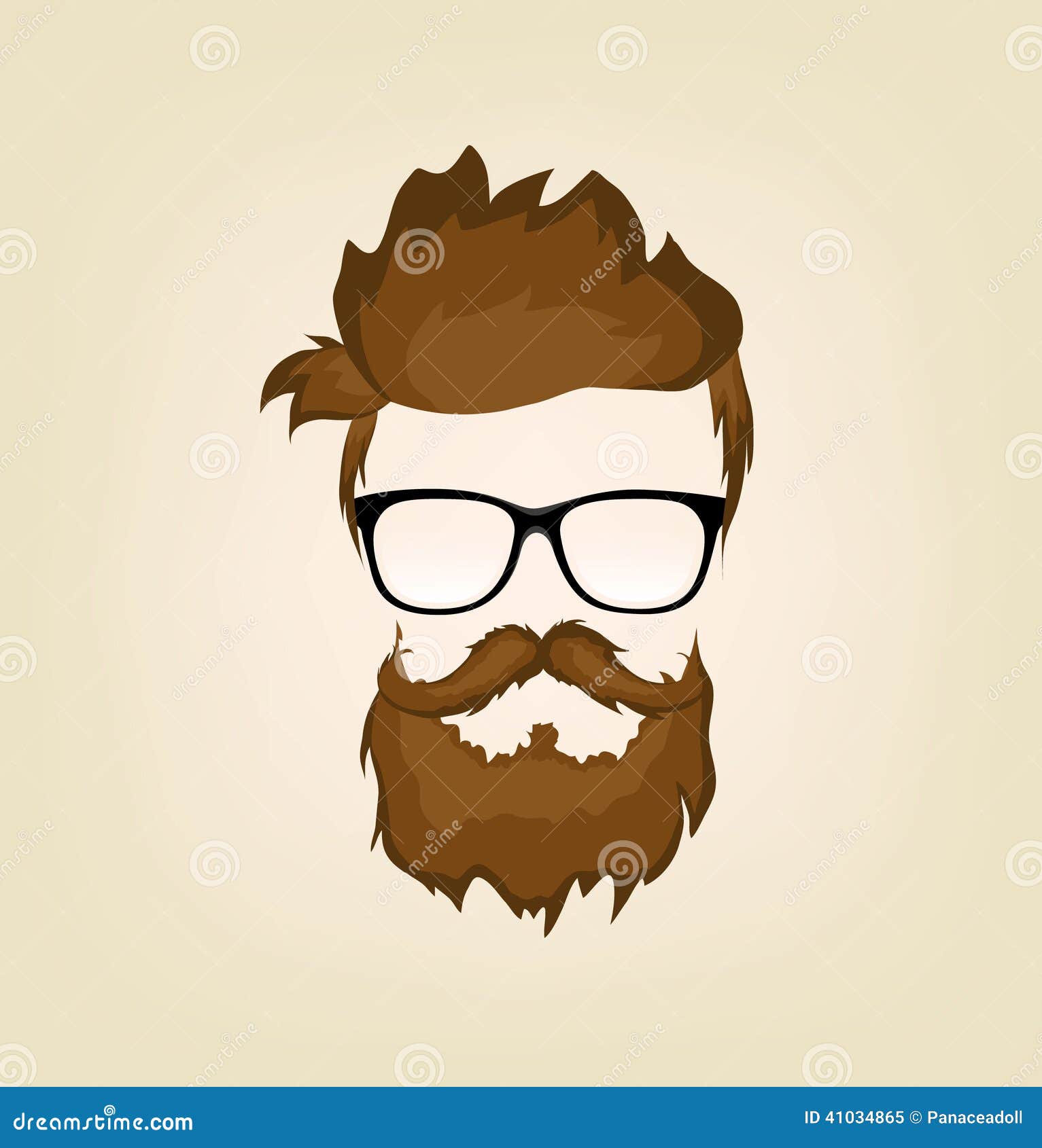 Acconciatura Di Vetro Della Barba Dei Baffi Illustrazione Vettoriale ... Acconciatura Di Vetro Della Barba Dei Baffi Illustrazione Vettoriale ...