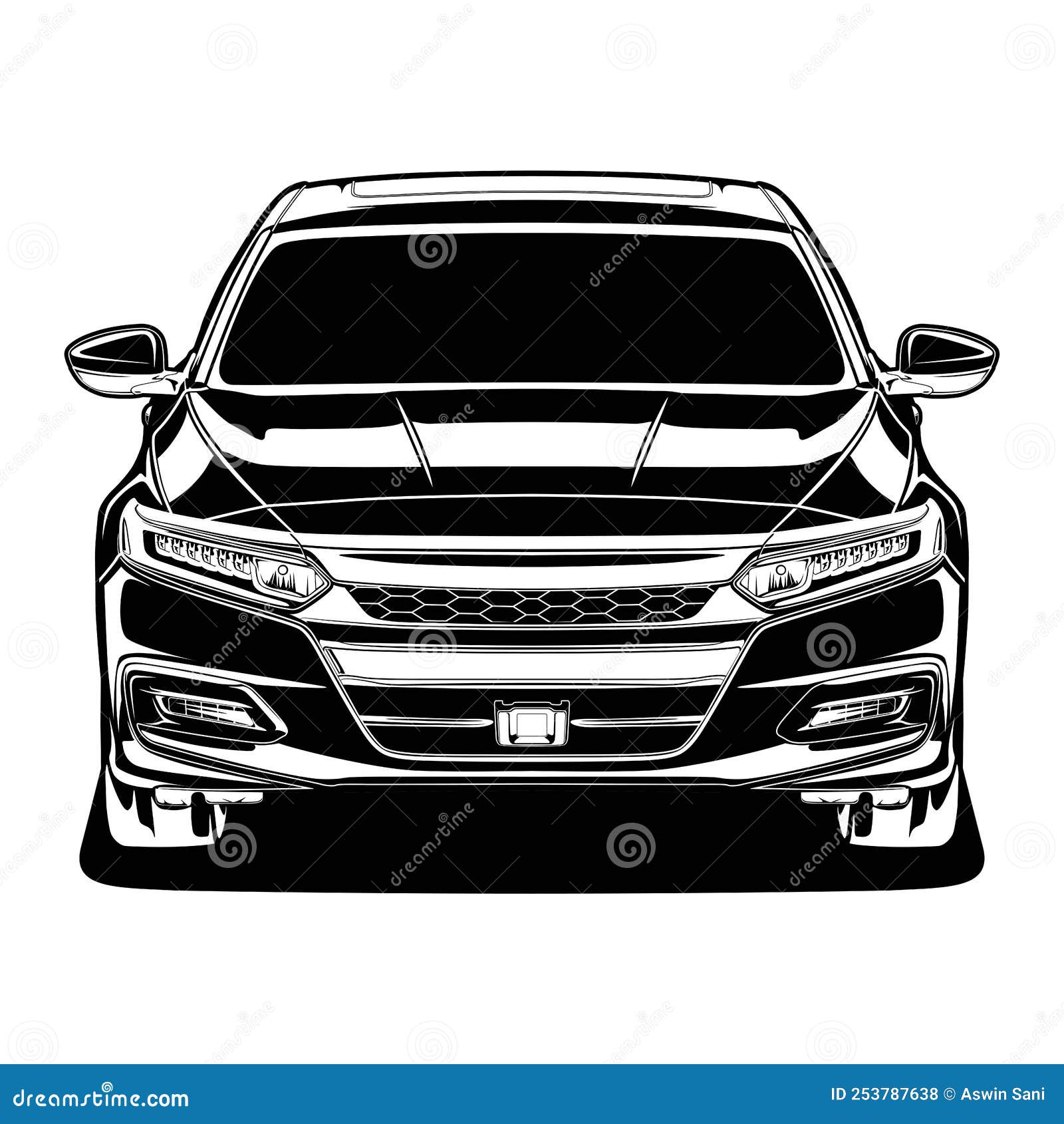 Accord car illustration stock illustration. Illustration of speed ...