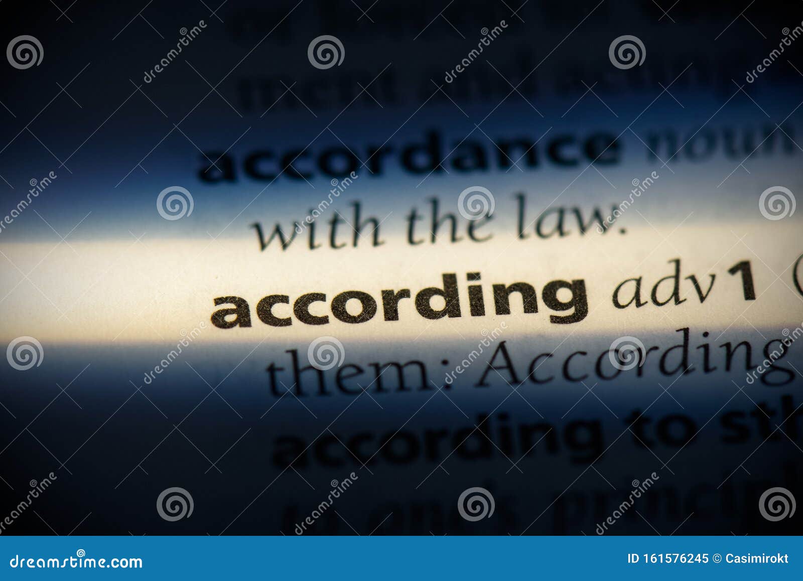 According stock image. Image of language, meaning, closeup - 161576245