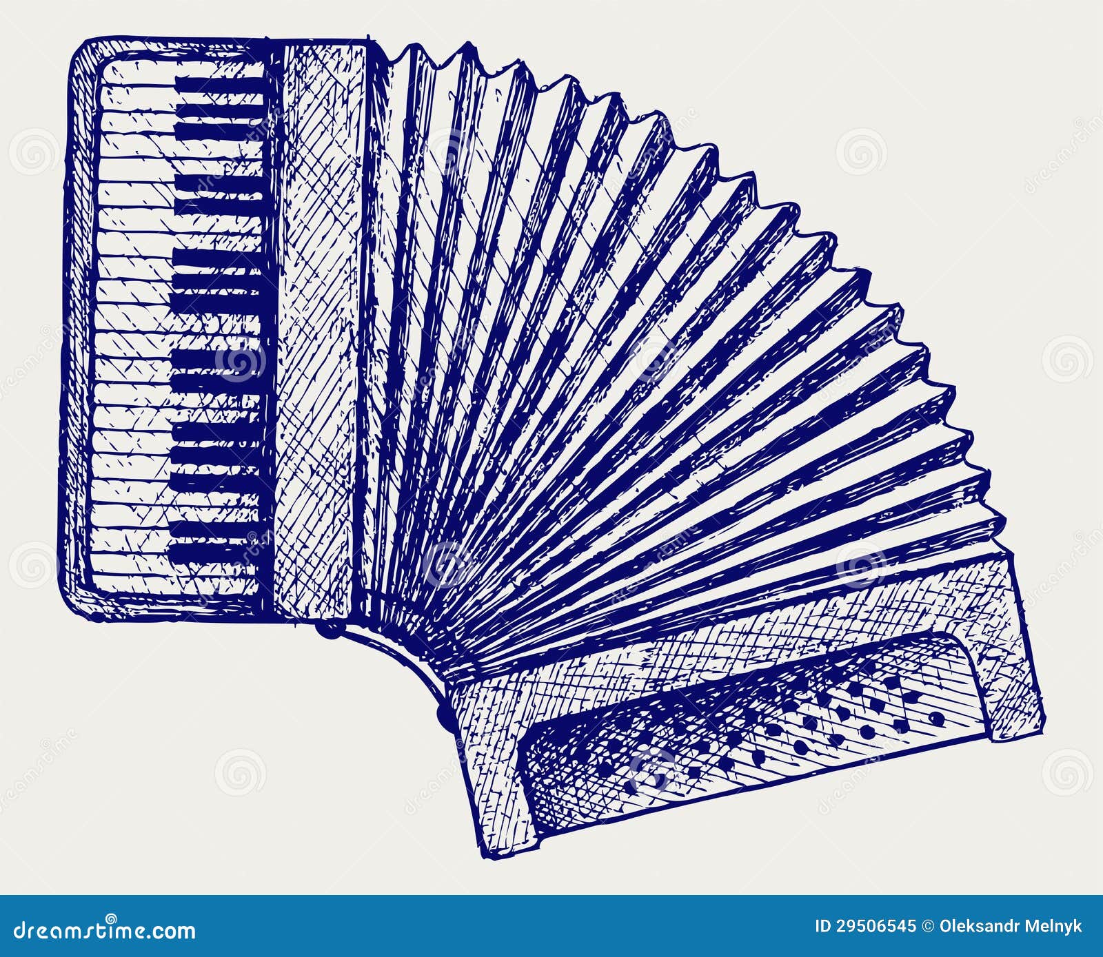 Accordion. Doodle style stock vector. Illustration of ancient - 29506545