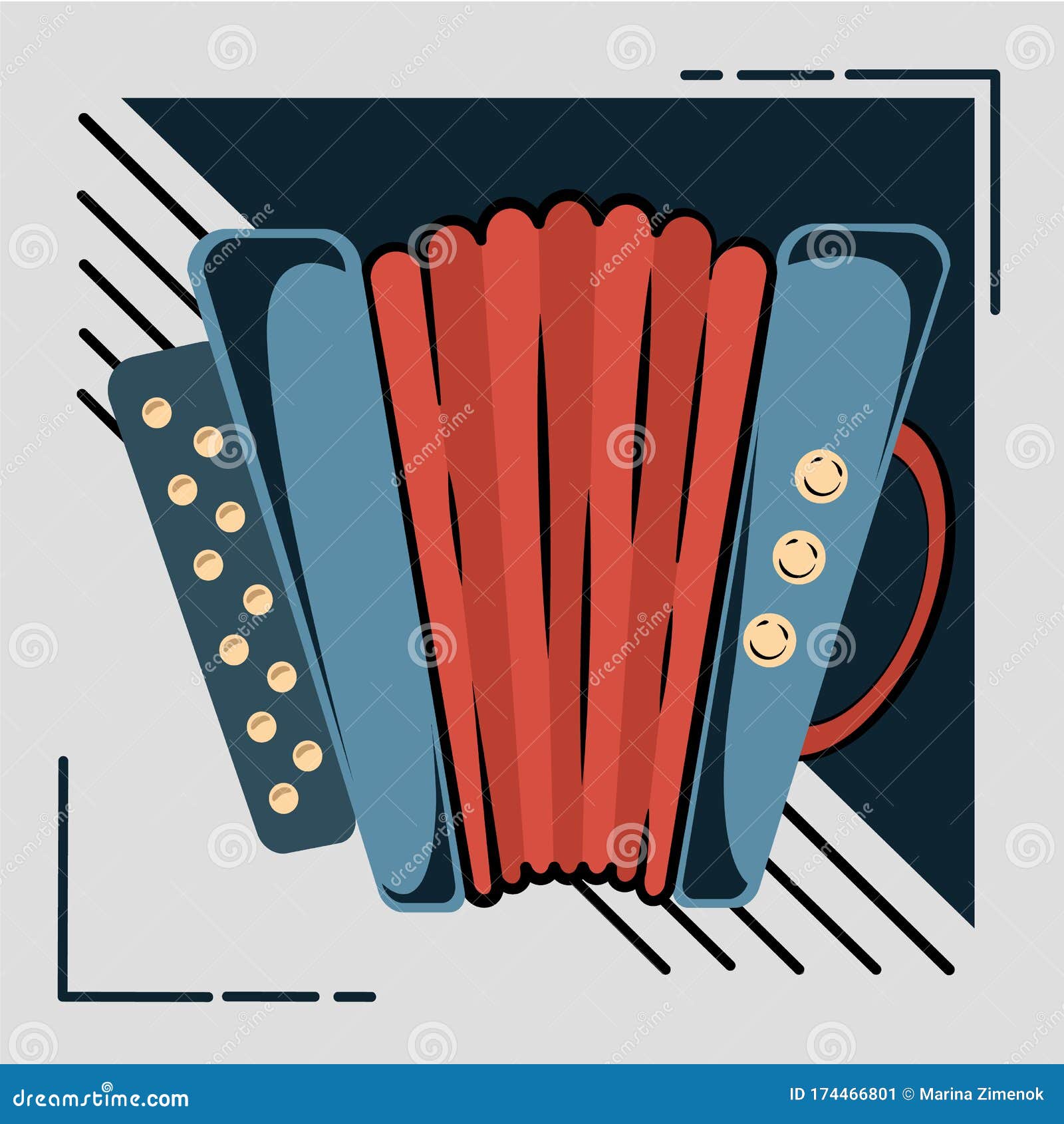 Accordion Flat Web Icon. Accordion Logo. Free Reed Aerophone Instrument ...