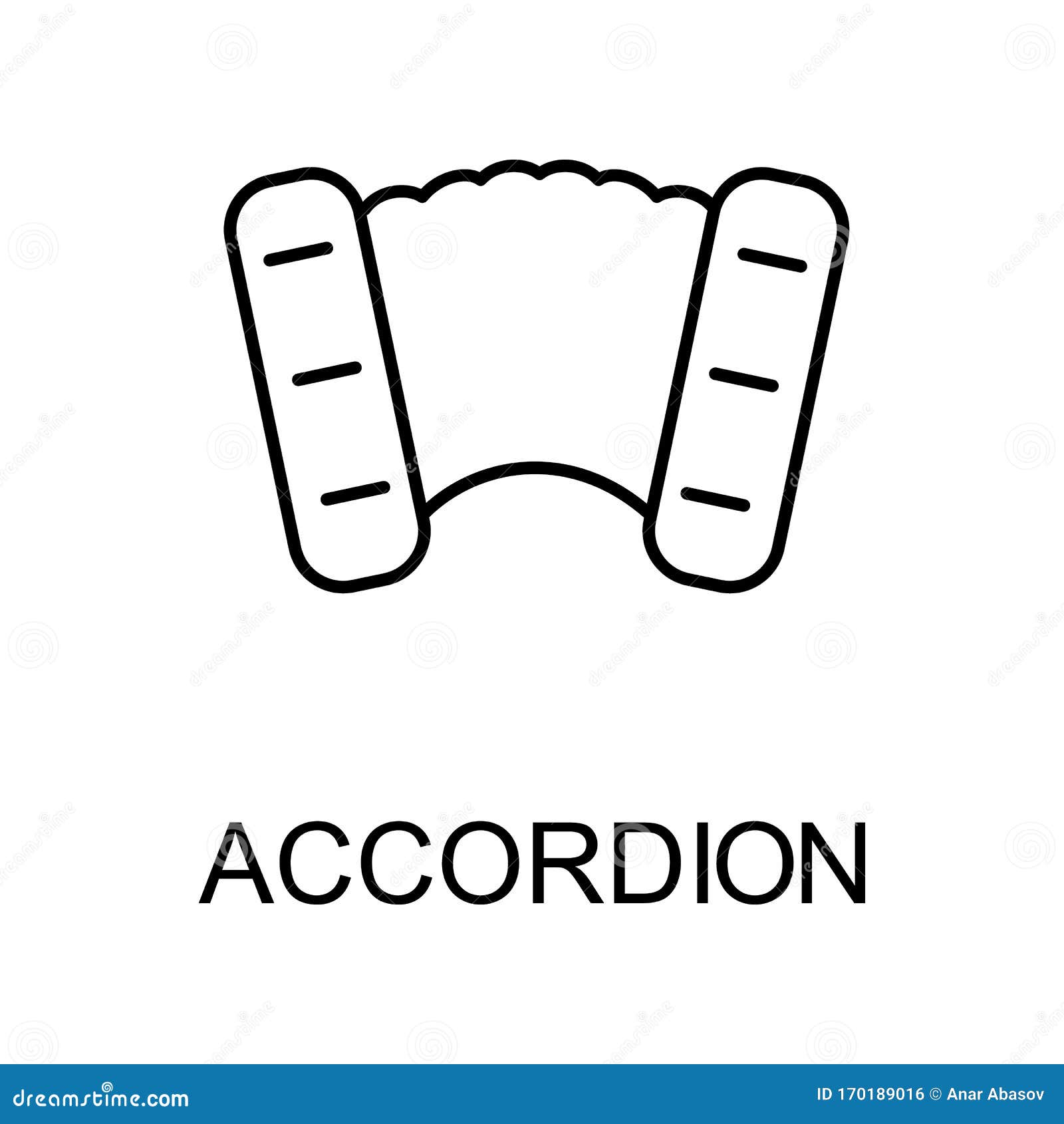Accordion Icon. Element of Simple Music Icon for Mobile Concept and Web ...