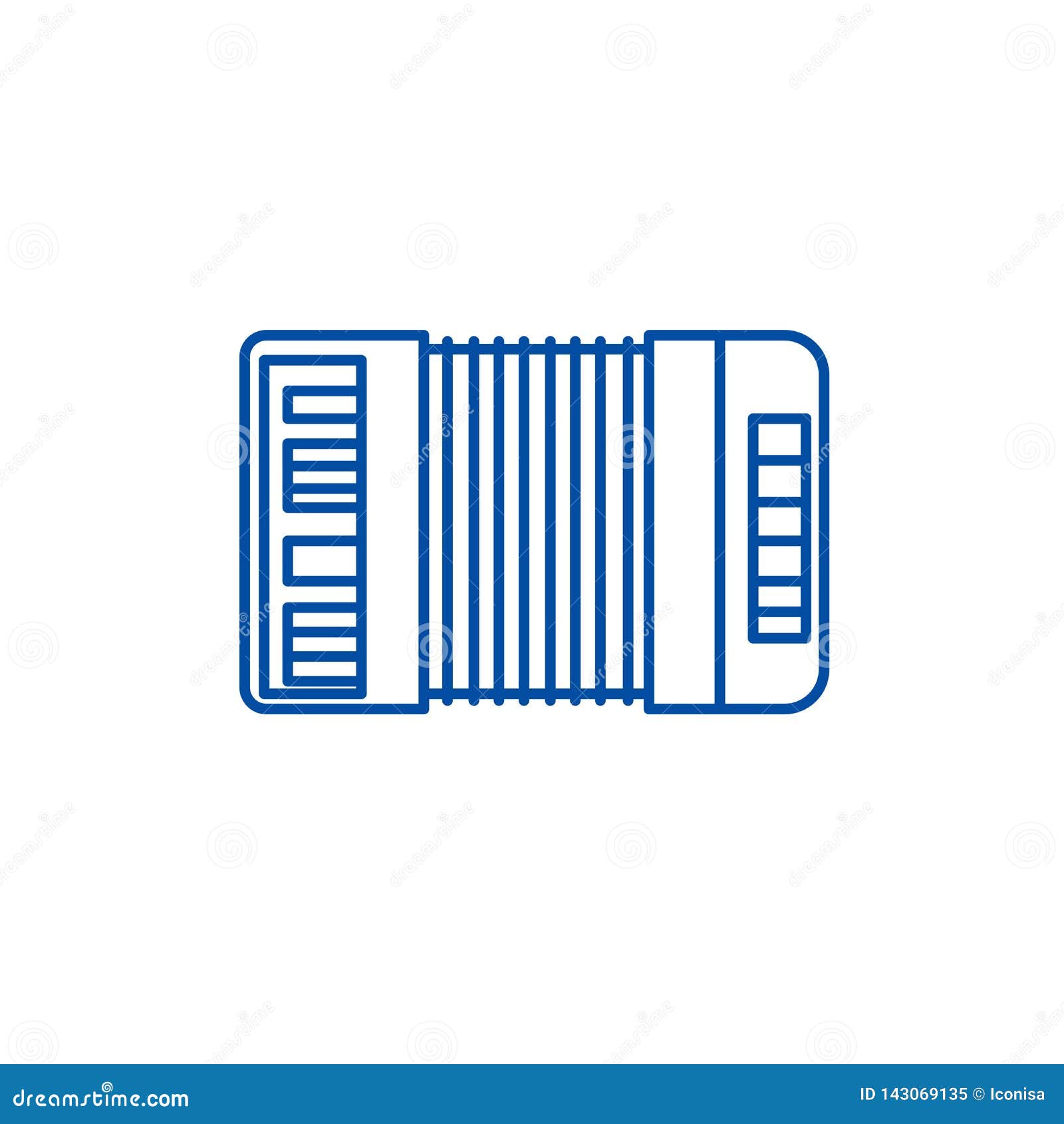 Accordion Line Icon Concept. Accordion Flat Vector Symbol, Sign ... Accordion Line Icon Concept. Accordion Flat Vector Symbol, Sign ...