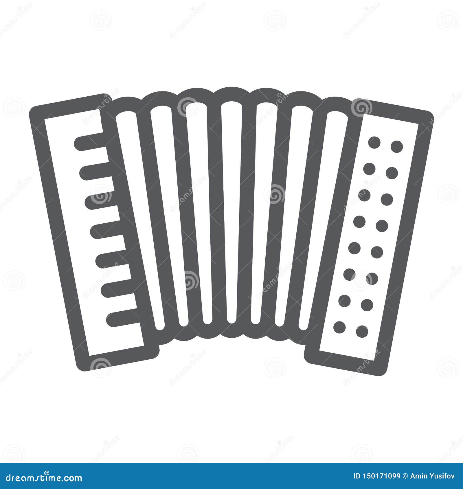 Accordion Line Icon, Music and Keyboard, National Instrument Sign ... Accordion Line Icon, Music and Keyboard, National Instrument Sign ...