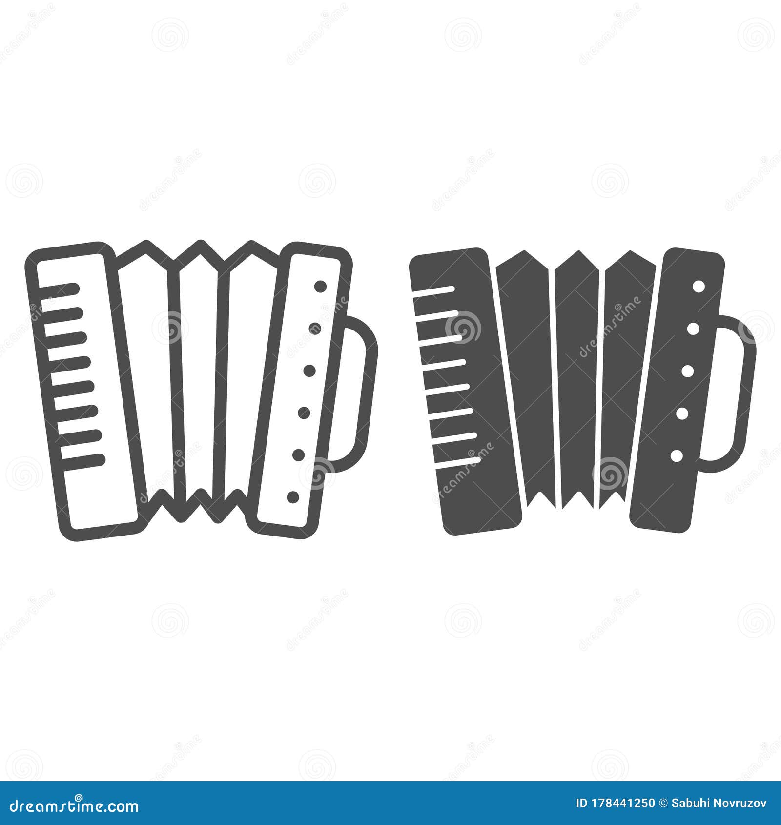 Accordion Line and Solid Icon. Folkloric Accordion Instrument Outline ... Accordion Line and Solid Icon. Folkloric Accordion Instrument Outline ...