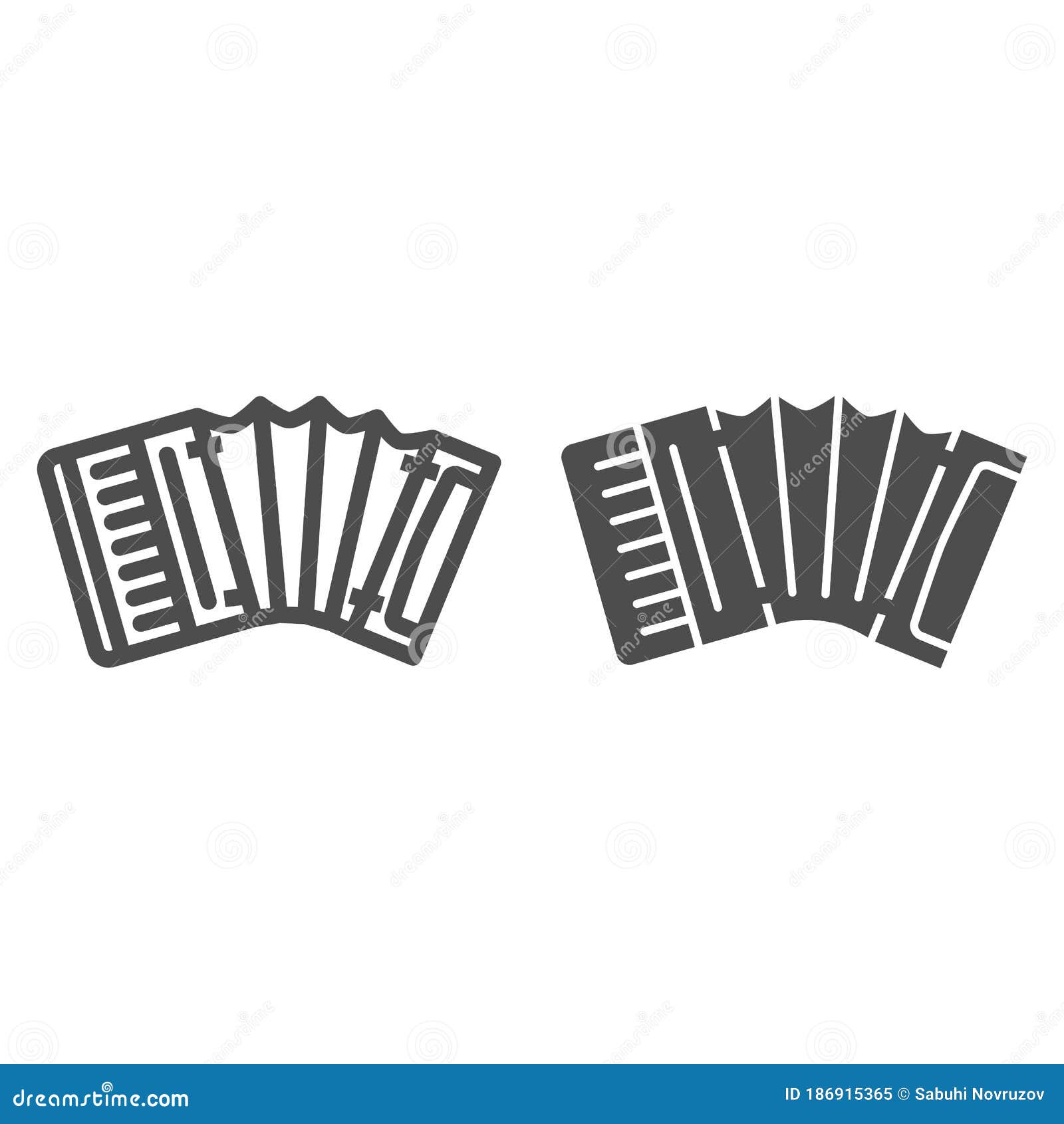 Classical Bayan Accordion. Usic Store Label, Music Shop Logo. Musical ...