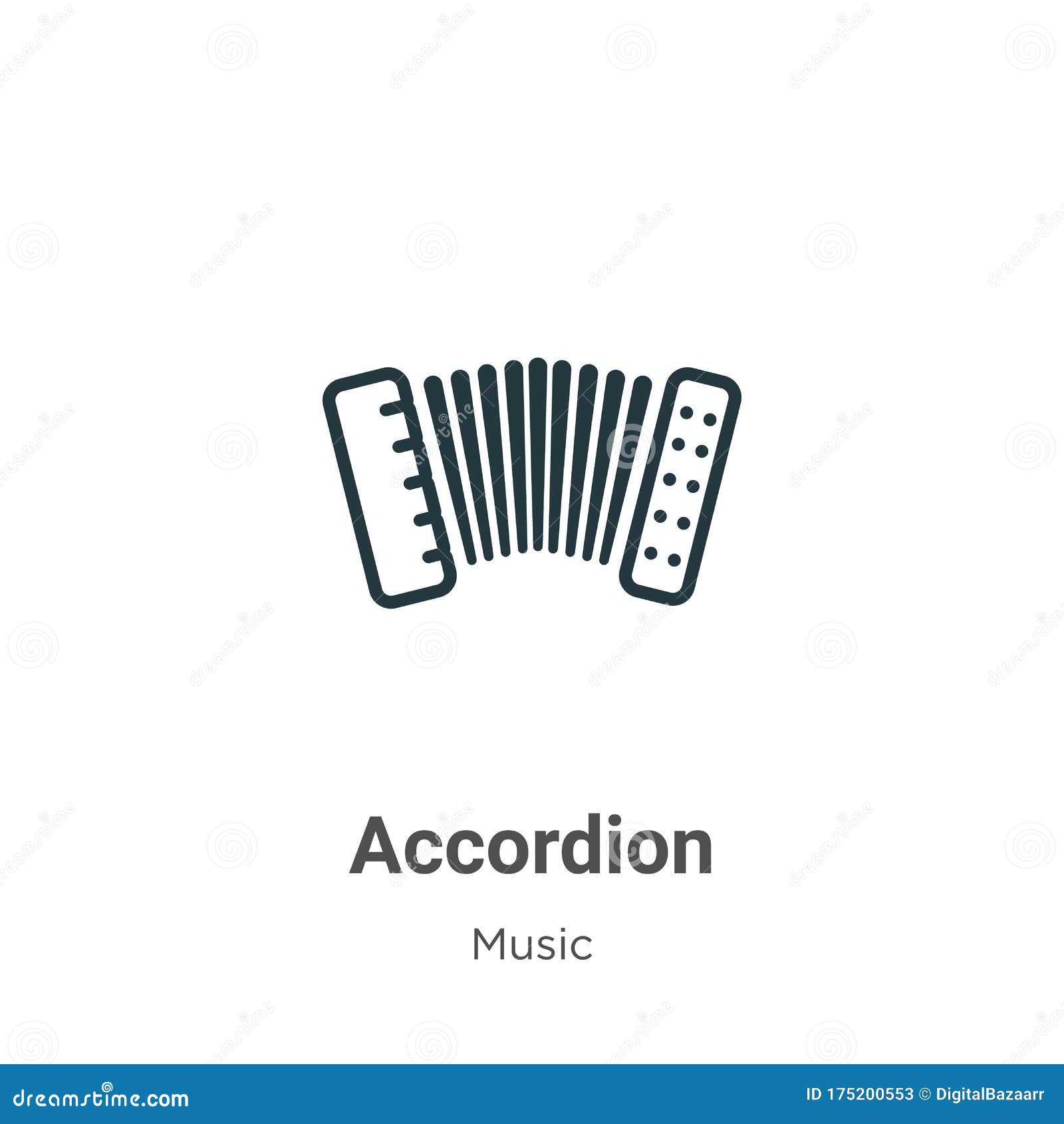 Accordion Thin Line Icon. Folkloric Accordion Instrument Outline Style ... Accordion Thin Line Icon. Folkloric Accordion Instrument Outline Style ...