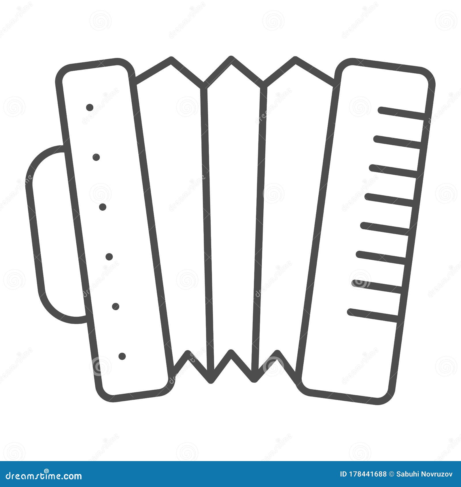 Accordion Thin Line Icon. Folkloric Accordion Instrument Outline Style ... Accordion Thin Line Icon. Folkloric Accordion Instrument Outline Style ...